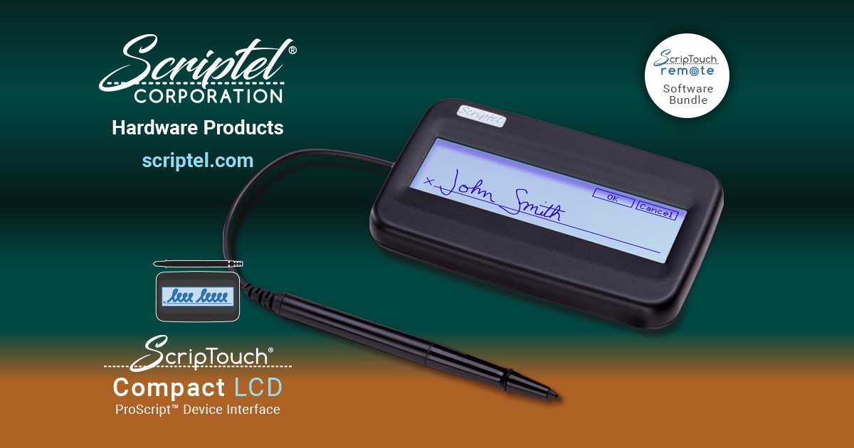 Portable Signature Pad | Compact LCD ProScript with Free Sign and Save