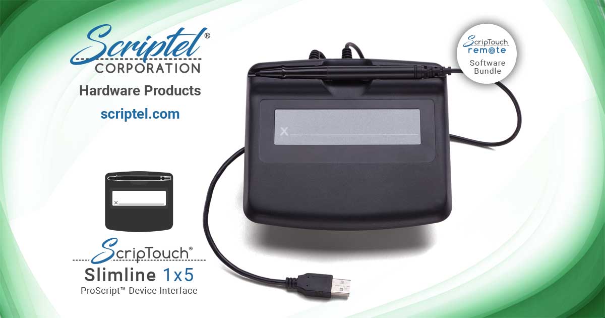 Electronic Signature Capture | Slimline 1x5 ProScript with ST Remote