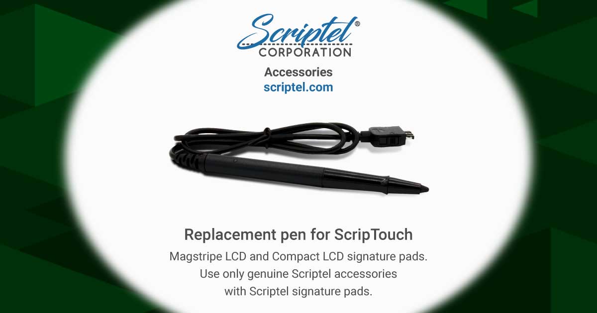 Removable replacement pen for Scriptel Compact LCD Pads