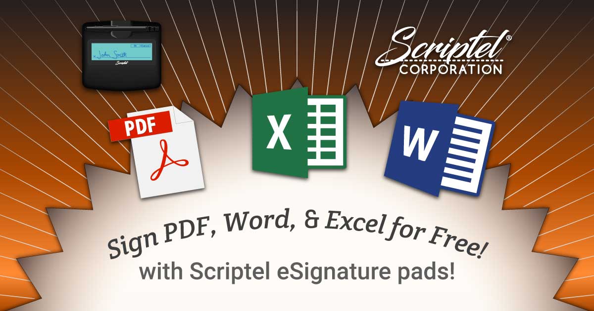 Scriptel Plugins: Sign PDF, Word, Excel (plus more!) Documents for Free!