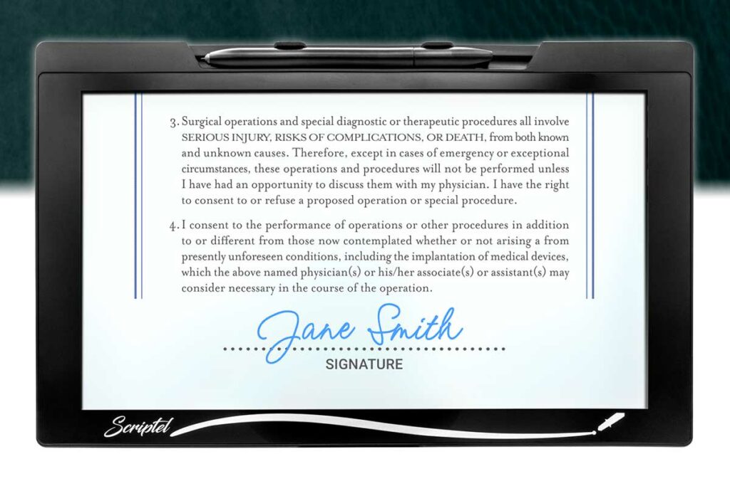 Go Paperless! LCD Signature Pad with Review & Sign Function | Scriptel