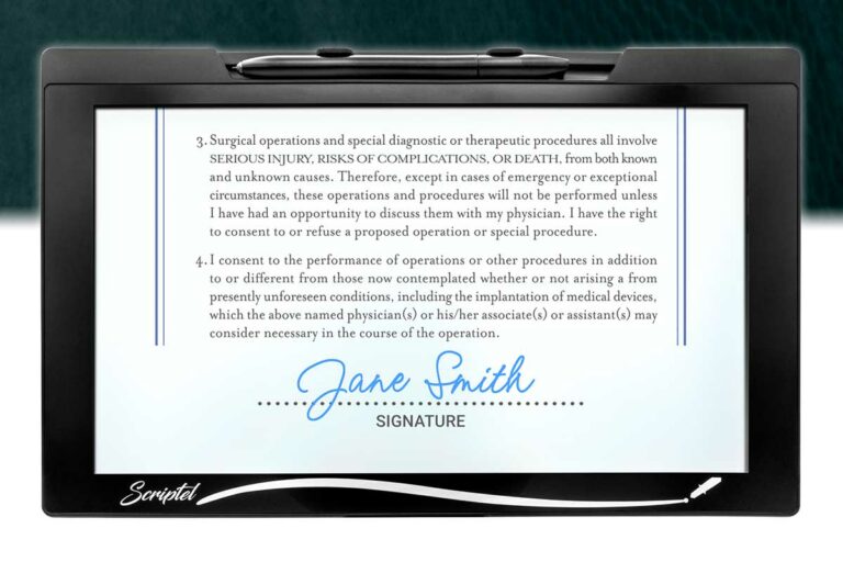 Go Paperless! LCD Signature Pad with Review & Sign Function | Scriptel
