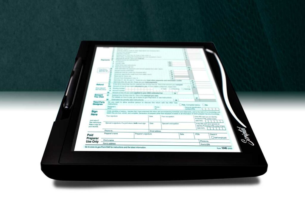 Go Paperless! LCD Signature Pad with Review & Sign Function | Scriptel