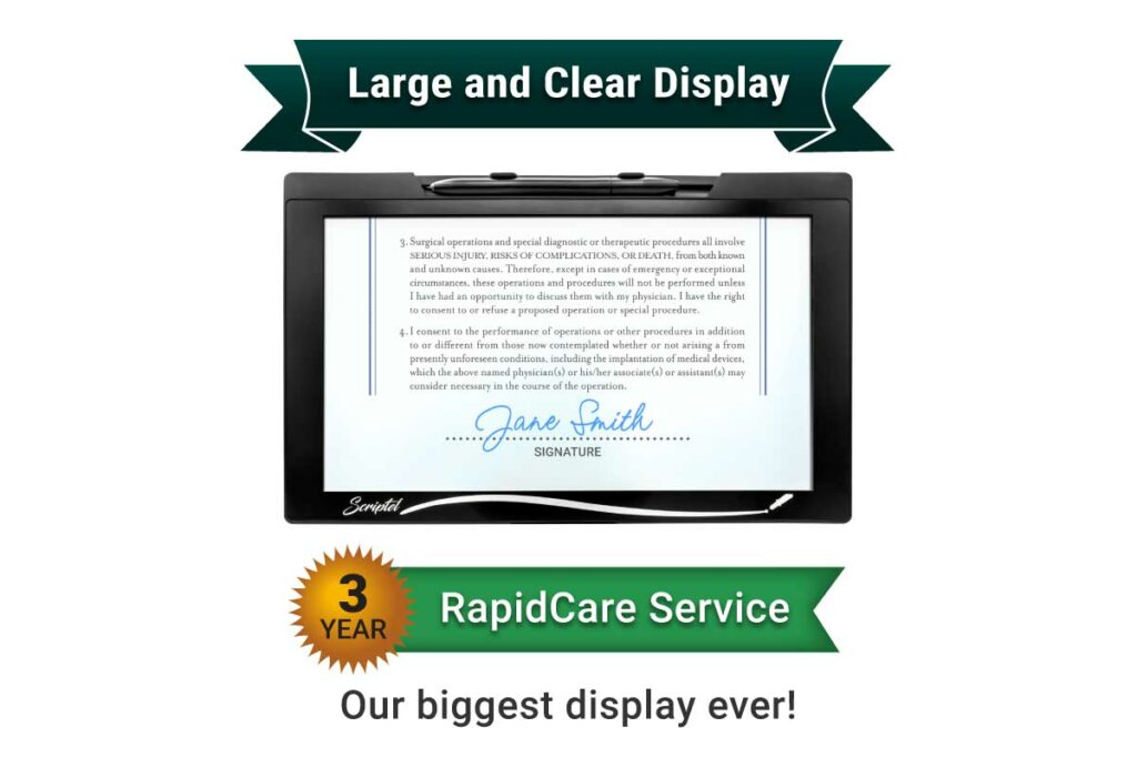 Go Paperless! LCD Signature Pad with Review & Sign Function | Scriptel