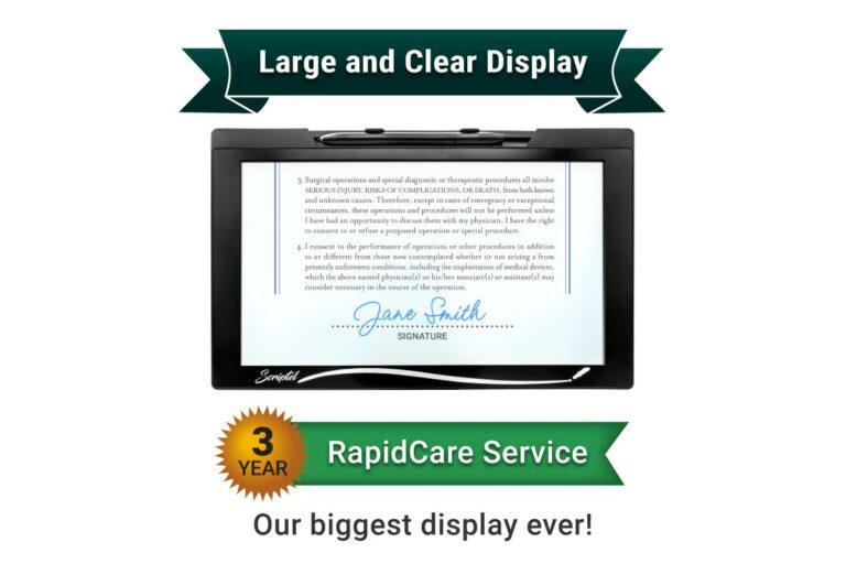 Go Paperless! LCD Signature Pad with Review & Sign Function | Scriptel